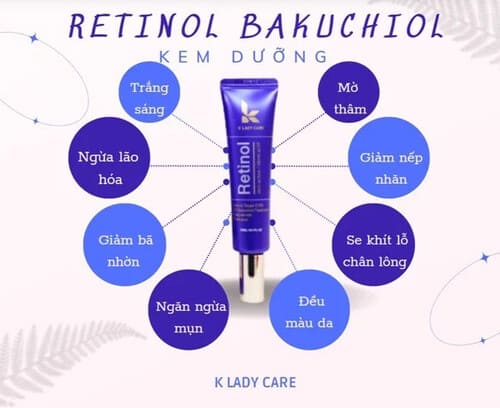 Kem retinol k lady care cách dùng để trẻ hóa, chống lão hóa da